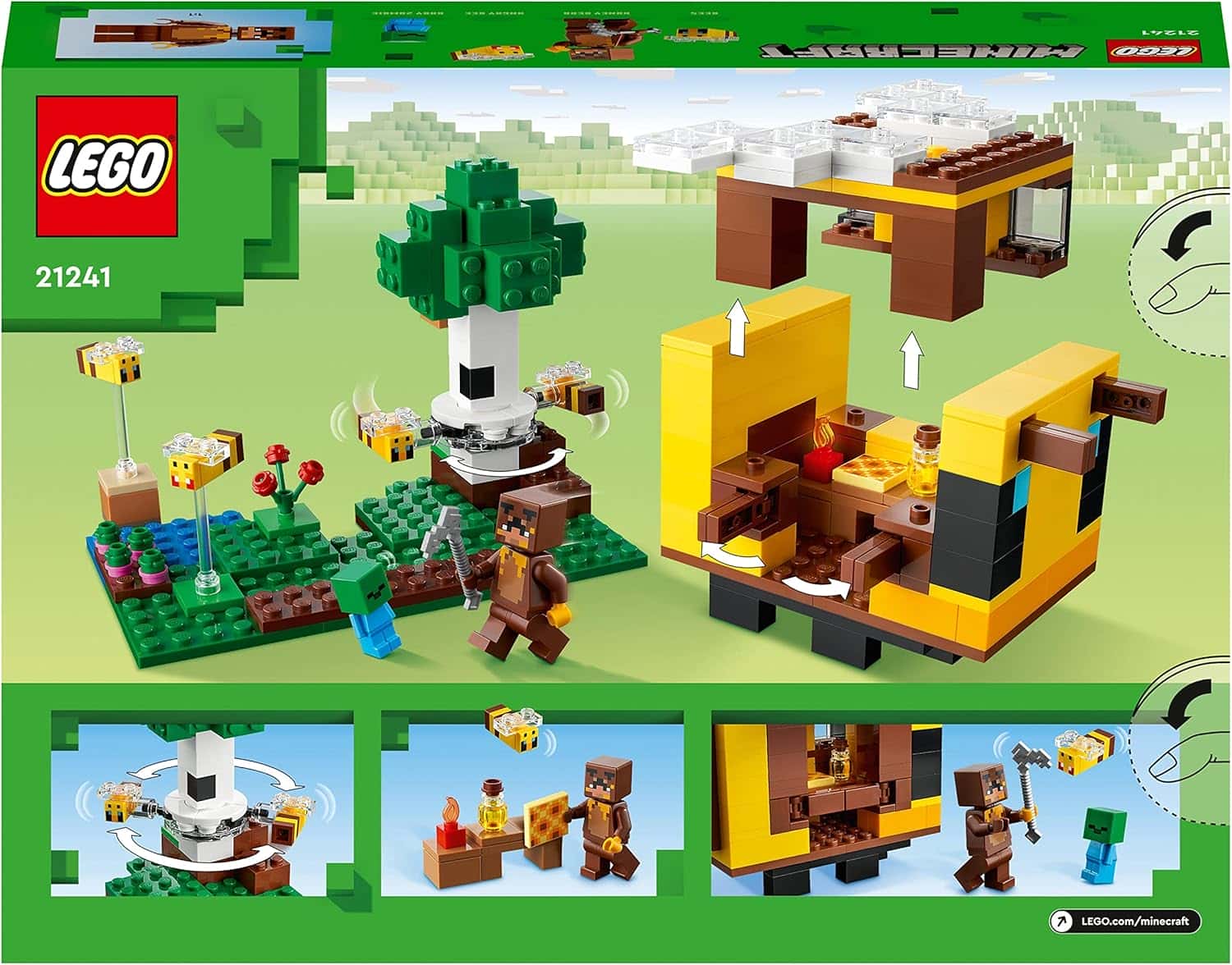 21241 LEGO Minecraft La Cabaña-Abeja - toysspain